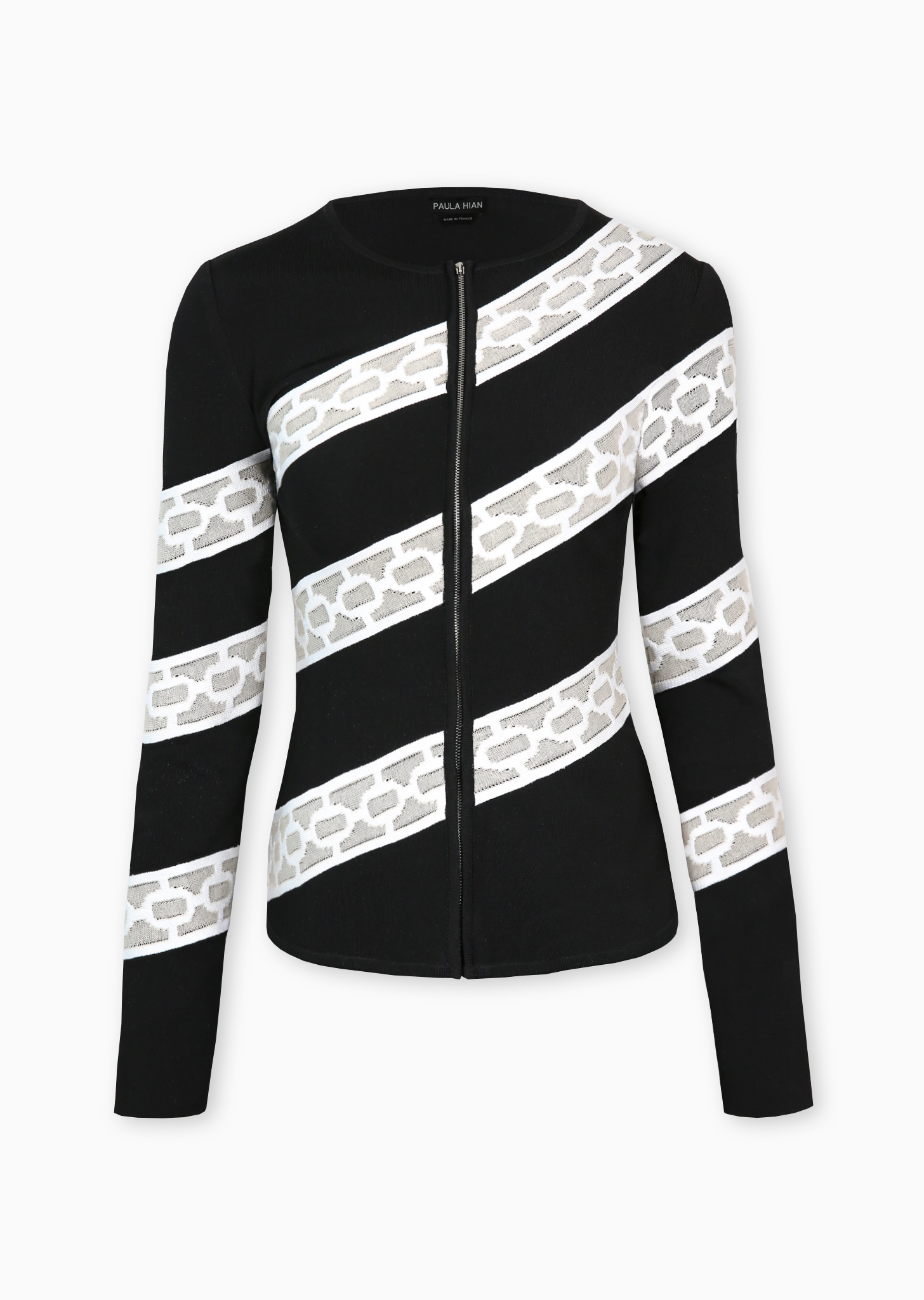 Paula Hian Striped Chain Link Jacket